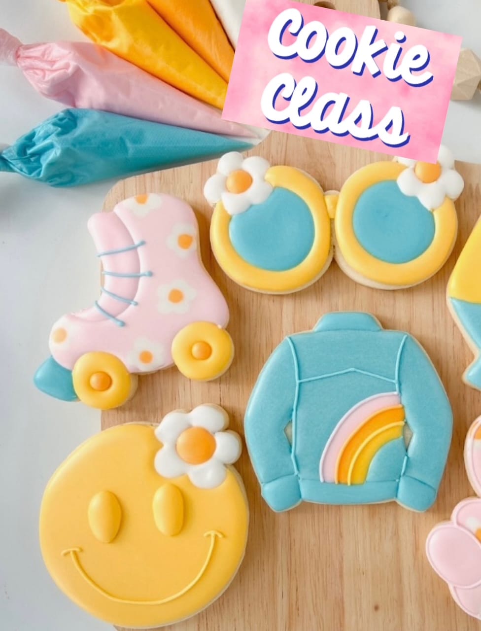 Groovy Cookies! Cookie Decorating Class: 4 Designs. | Painted Studios